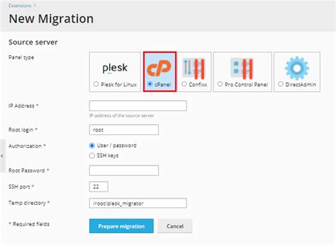 How Can Migrate The Cpanel Account To Plesk And Setup It