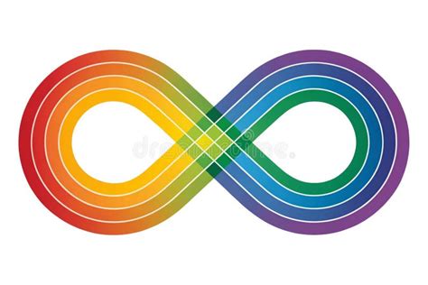 Rainbow Gradient Infinity Symbol Lgbtq Concept Isolated On White