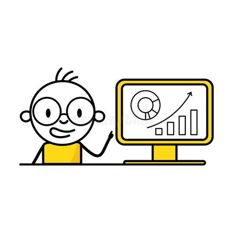 Man Analyzes Chart And Graph Data Working With Data Visualization On