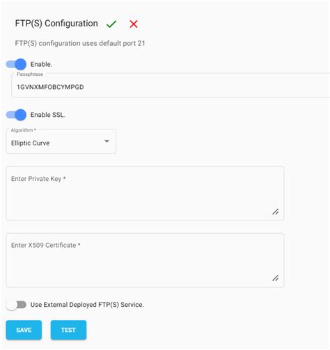 Configuring Ftps Settings