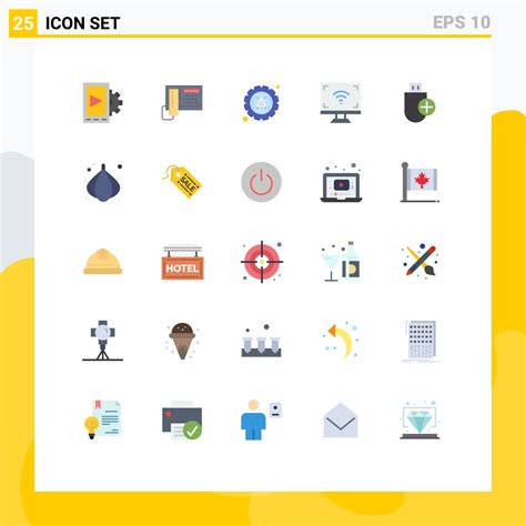 Set Of 25 Modern Ui Icons Symbols Signs For Add Smart Defect Screen Electronics Editable Vector