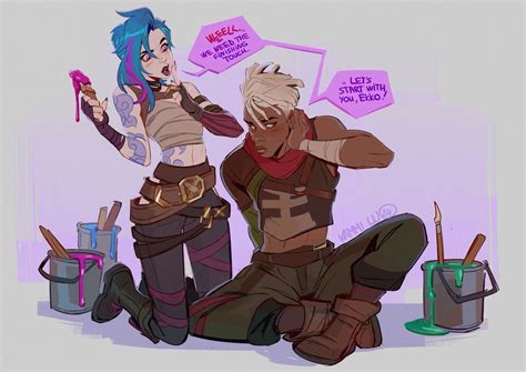 Ekko And Jinx Arcane Manga Lol Dinosauro