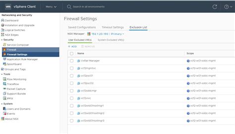 Vcf On Vxrail Dfw Exclusion Lists Davidringie