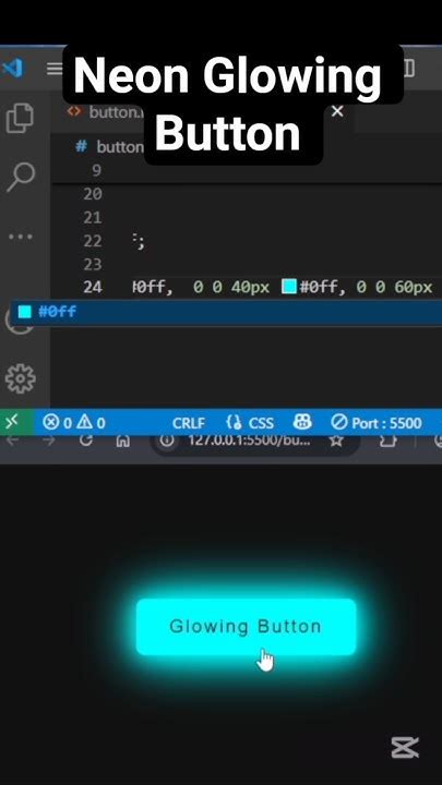 Create A Neon Glowing Button Html And Css Only Shorts Hovereffects Youtubeshorts Css Youtube