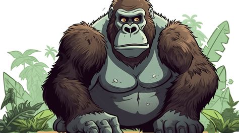 Silverback Gorilla Cartoon
