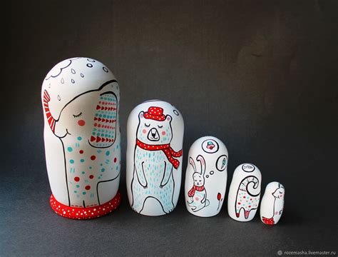 Развивающая Игрушка Матрешка Зверята И их Мечты wooden toy home decor в ...