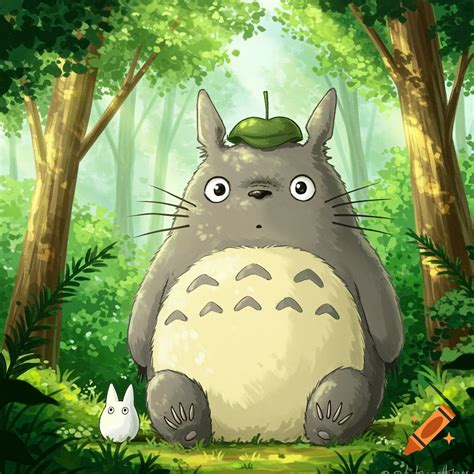 Totoro Holding Leaf
