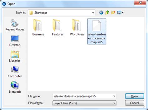Open Your Map Projects Imapbuilder Software