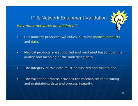 Network Infrastructure Validation Conference Upra 2003