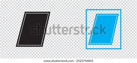 Parallelogram Icon Parallelepiped Icon Vector Vector Stock Vector Royalty Free 2522746841