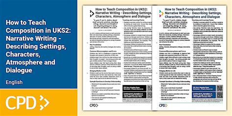 How To Teach Composition In Uks2 Narrative Writing Twinkl