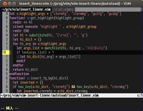 Github Cohamavim Insert Linenr インサートモード時に行番号の色を反転させるプラグイン