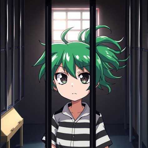 Vibrant Anime Character In Prison