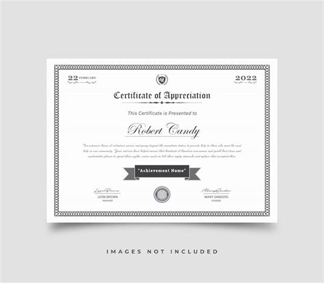 Premium Vector Vector Certificate Template