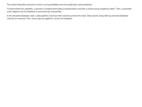 Database Recovery Using Snapshots Mariadb Server On Dell Powerflex With Kubernetes Dell