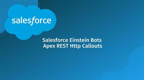 Salesforce Einstein Bots With Apex Rest Callouts Youtube
