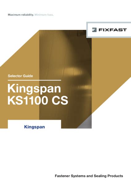 Kingspan Ks1100 Cs Selector Guide Nbs Source