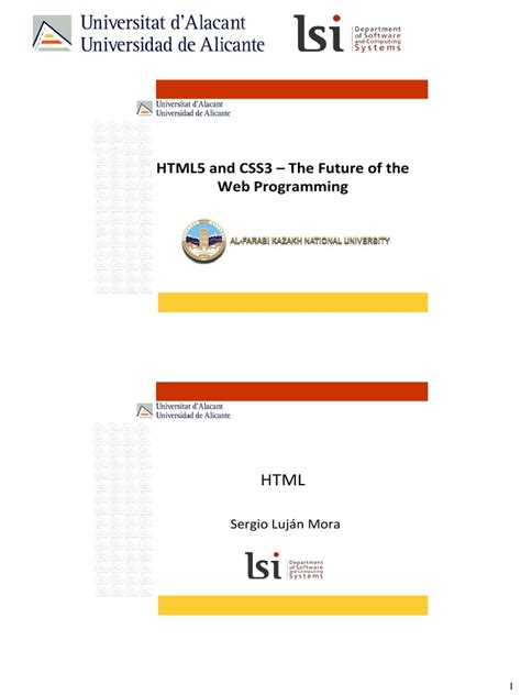 Html5 And Css3 The Future Of The Web Programming Sergio Luján Mora