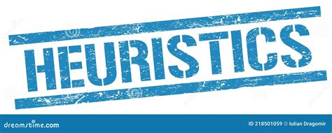 HEURISTICS Text On Blue Grungy Rectangle Stamp Stock Image CartoonDealer