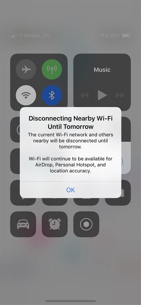 IOS Notification When Disabling WiFi In The Control Center R Iphone