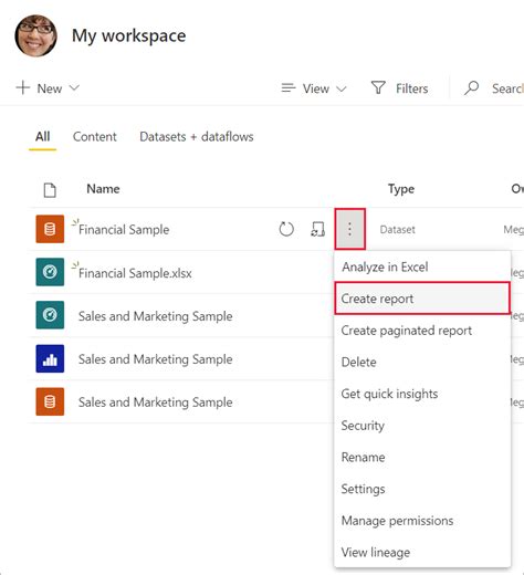 教程：开始在 power bi 服务中创建 power bi microsoft learn