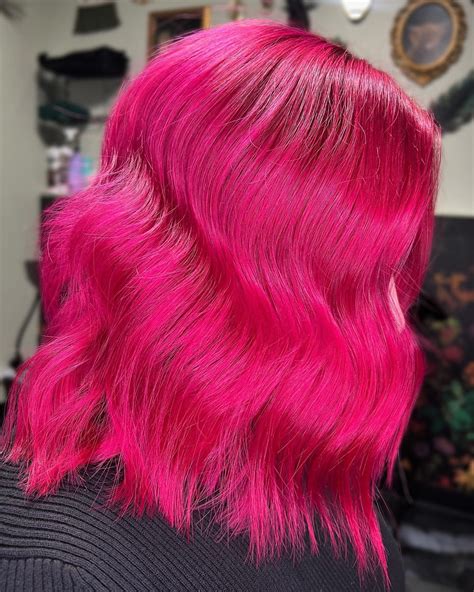 Hot Pink Color Hair