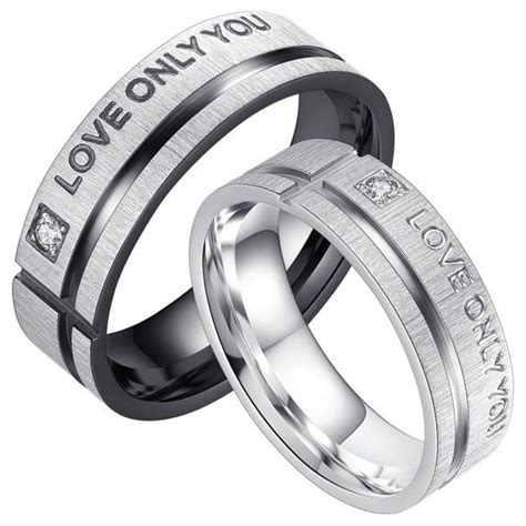 Aij Arcoirisjewelry Couples Promise Ring Love Only You His And Her