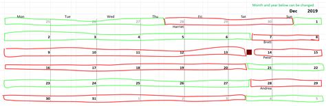 Excel Conditional Format Dynamic Calendar Based Upon Check In And