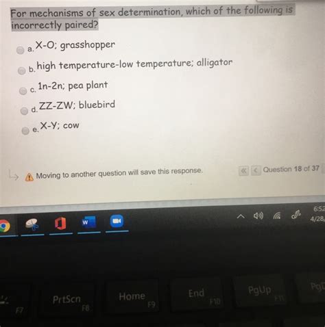 Solved For Mechanisms Of Sex Determination Which Of The Chegg Com