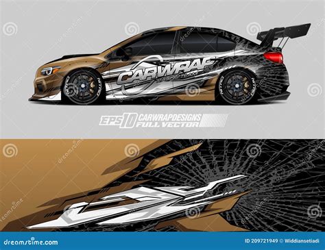 Car Wrap Decal Graphic Design Abstract Stripe Racing Background