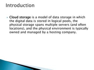 Cloud Storage Ppt PPTX