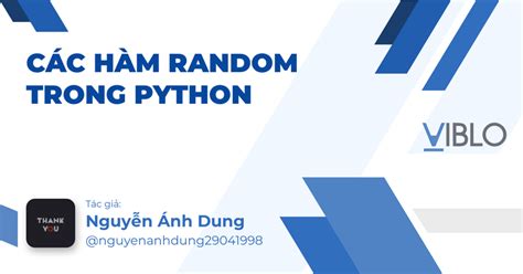 Các Hàm Random Trong Python
