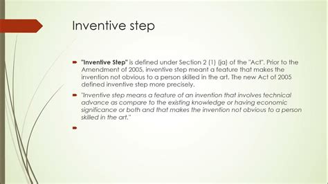 Patent Invention Inventive Step Industrial Application Definitions