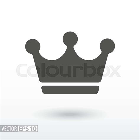 Crown Flat Icon Stock Vector Colourbox