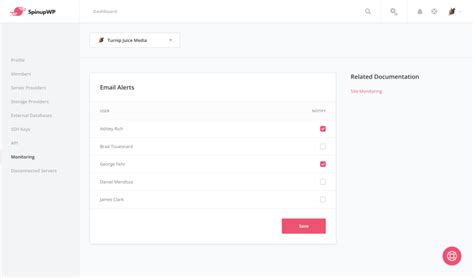 Site Monitoring Spinupwp