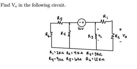 Solved Find Vo In The Following Circuit Find Is In The Chegg