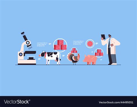 Scientist Controlling Production Process Vector Image