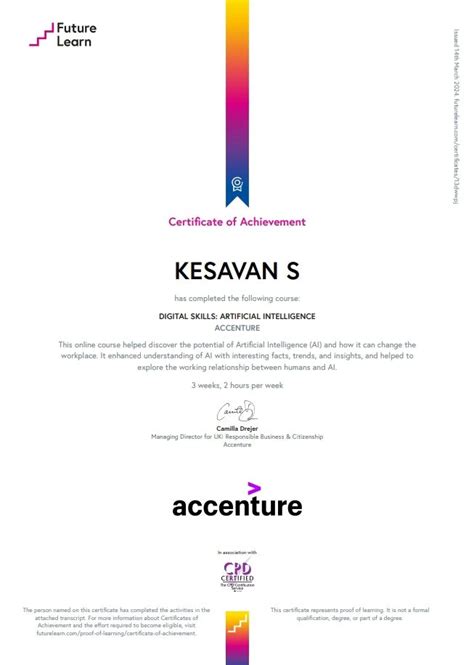 Kesavan Bsc Cs On Linkedin Future Learn Digital Skill Artificial Intelligence