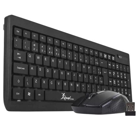 Conjunto Teclado E Mouse Wireless Bluetooth 24ghz Pc Usb Kit Sem Fio Knup Kp 2012 Shopee Brasil
