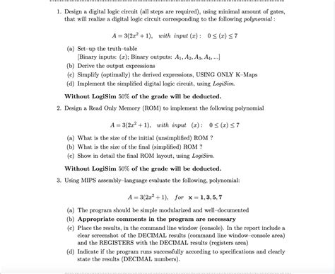 solved 1 design a digital logic circuit all steps are