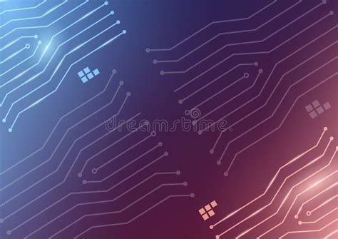 Abstract Microchip Background With Light Effects Stock Vector Illustration Of Electronic