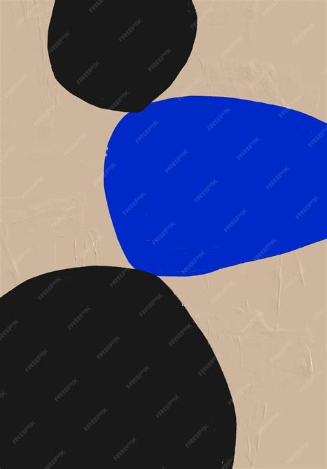 Современные Цветные Блоки Середины Века Форме Геометрического Искусства Черные Камни Премиум Фото