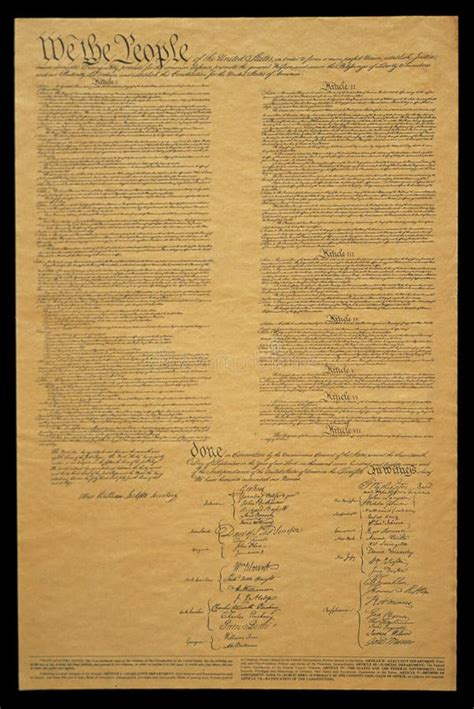 Document Of Us Constitution Stock Image Image 23151311