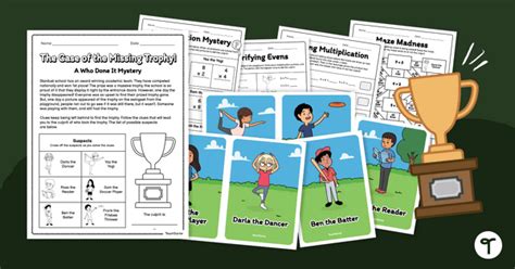 3rd Grade Odd And Even Properties The Case Of The Missing Trophy Mystery Teach Starter
