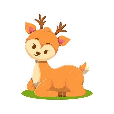 Premium Vector Cute Deer Cartoon Vector Illustration