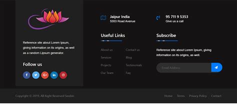 20 Css Footer Designs Codewithrandom