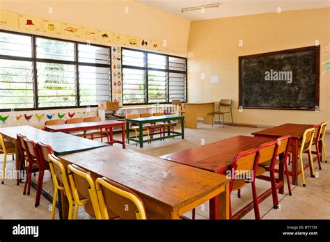 A Empty Classroom At A Primary School Dar Es Salaam Tanzania Stock