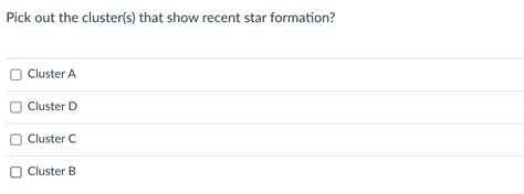 Solved Cluster A Cluster B Cluster C Cluster D Pick Out Chegg Com