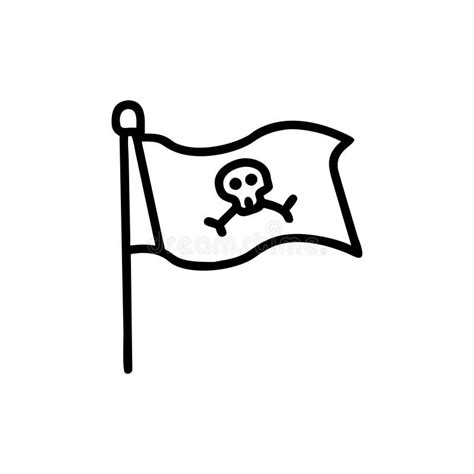 Bold Pirate Flag For Adventurous Themes Stock Vector Illustration Of