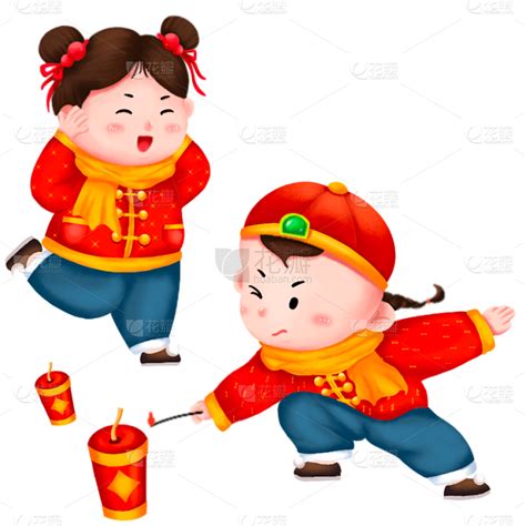 新年中国风插画 福娃